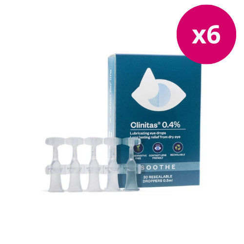 Clinitas Soothe Lubricant Eye Drops x 6 | LloydsPharmacy