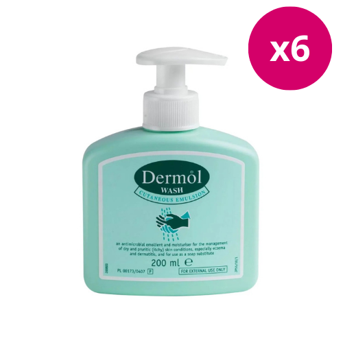 Dermol Wash Emulsion 200ml x 6 | LloydsPharmacy