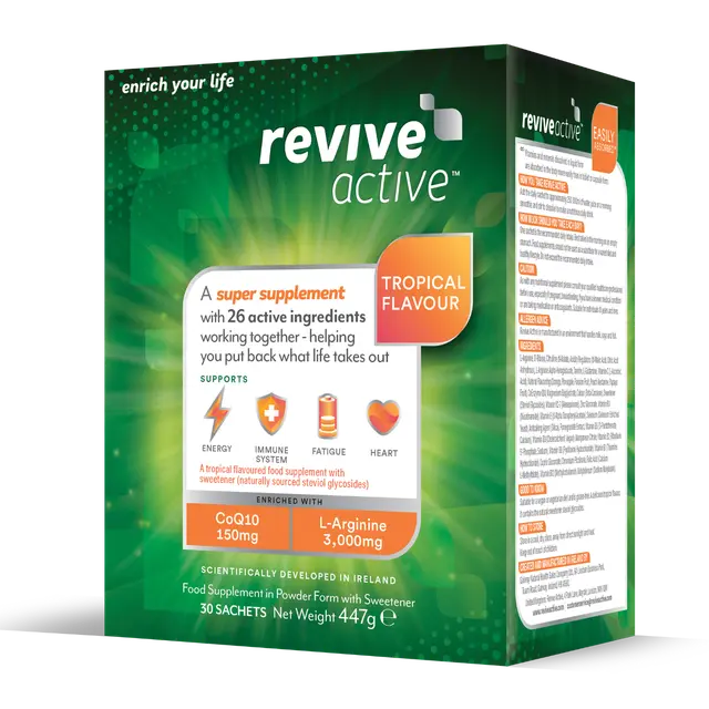 Revive Active Energy Supplement Tropical Flavour 30 Day Pack ...
