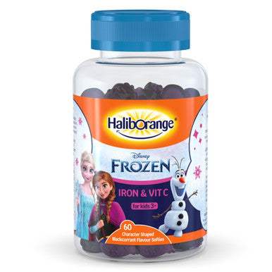 Haliborange Disney Frozen Iron & Vit C Blackcurrant Flavour 60 Gummies ...