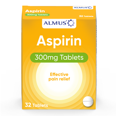 Almus Aspirin 300mg Tablets 32 Tablet | LloydsPharmacy
