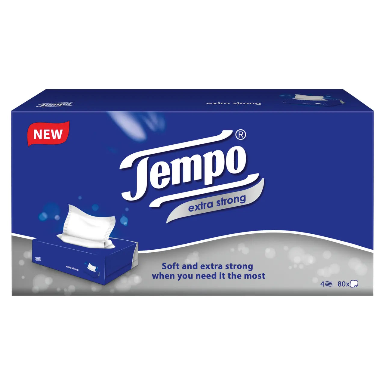 Tempo Extra Strong Tissues 80s 80 Tissues | LloydsPharmacy