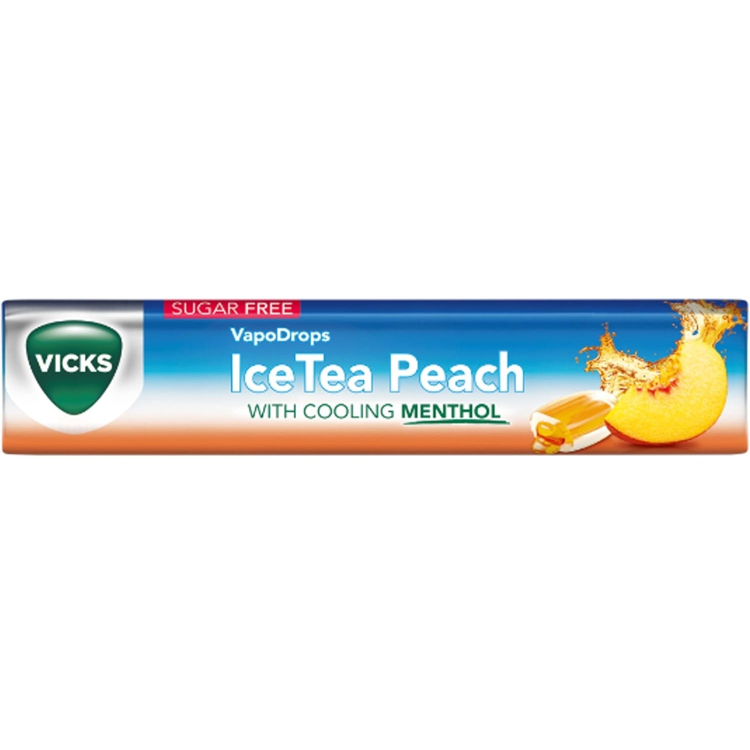Vicks Throat Drops Ice Tea Flavour Sugar Free 42g | LloydsPharmacy