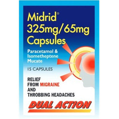 Midrid Migraine Relief Capsules 15 Capsules | LloydsPharmacy