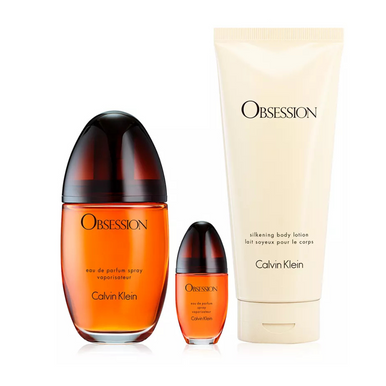 Calvin Klein Obsession Gift Set, EDP 100ml, EDP 15ml, Body Lotion 200ml ...