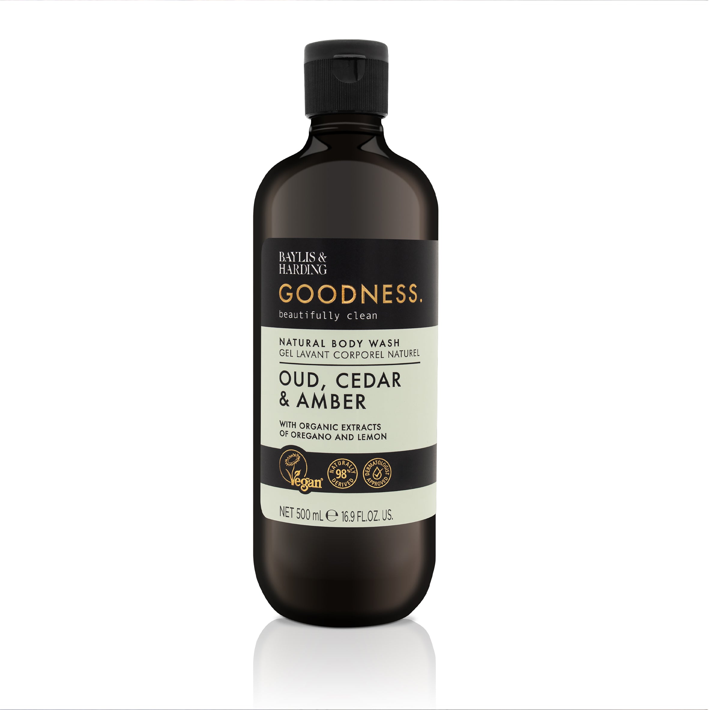 Baylis & Harding Goodness Oud, Cedar & Amber Body Wash 500ml ...