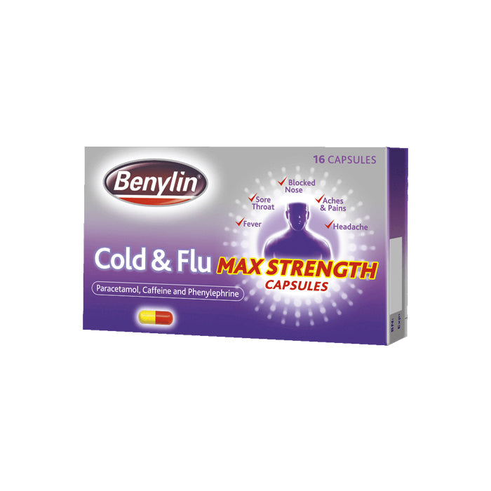 Benylin cold & flu max strength capsules – LloydsPharmacy