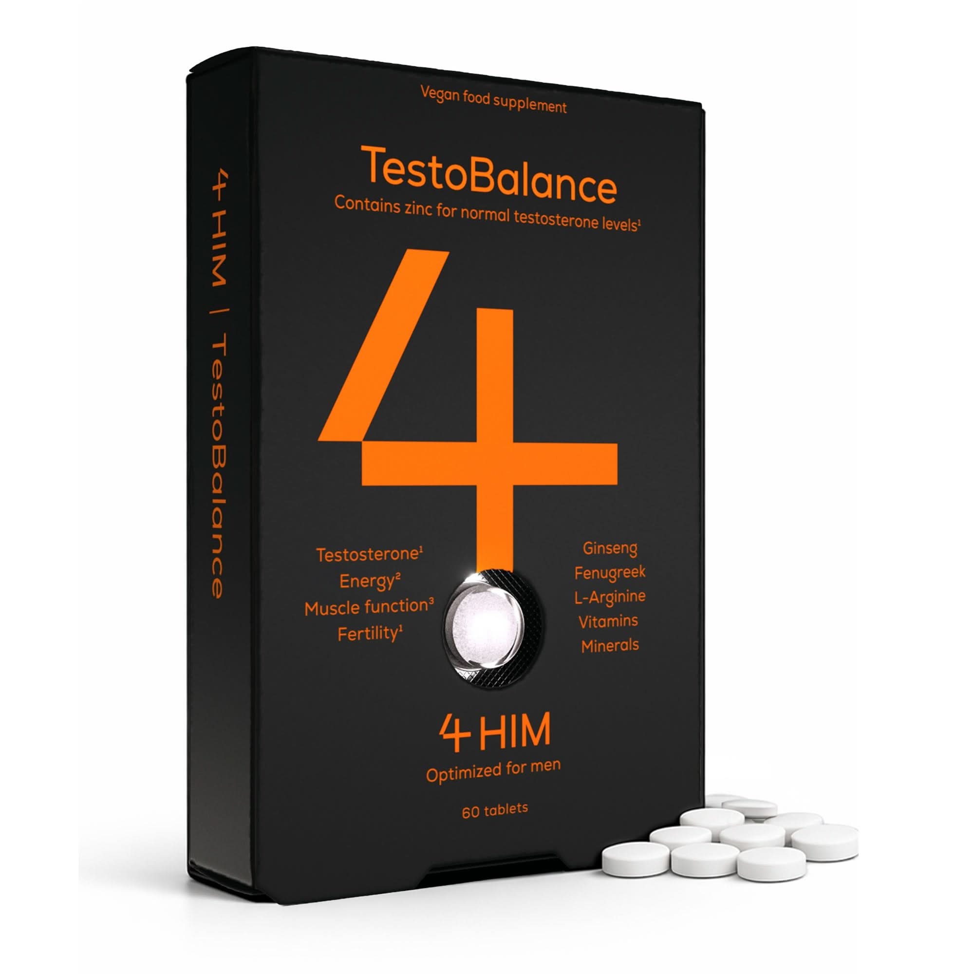 4 HIM TestoBalance With Zinc for Normal Testosterone Levels Men's ...
