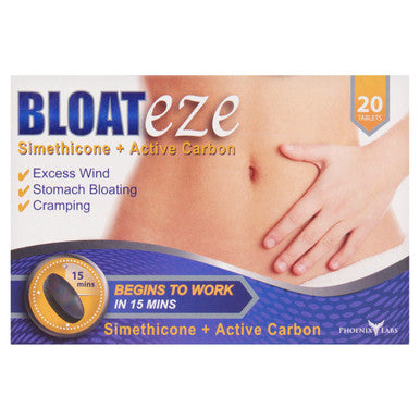Bloateze Simethicone + Active Carbon 20 Tablets | LloydsPharmacy