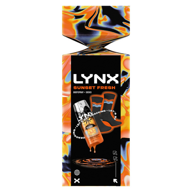Lynx Sunset Fresh Body Spray & Socks Cracker Gift Set | LloydsPharmacy