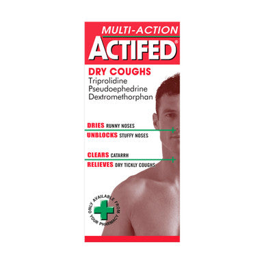 Actifed Multi-Action Dry Coughs 100ml | LloydsPharmacy