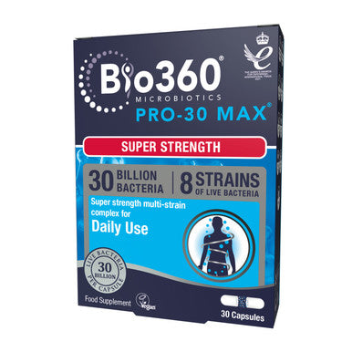 Bio360 Pro-30 MAX (30 Billion Bacteria) 8 Strain Complex 30 Capsules ...