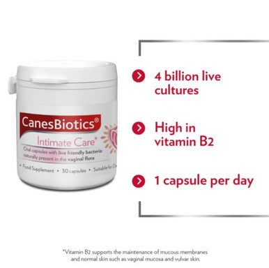 CanesBiotics Intimate Care Oral Capsules 30 Capsules | LloydsPharmacy