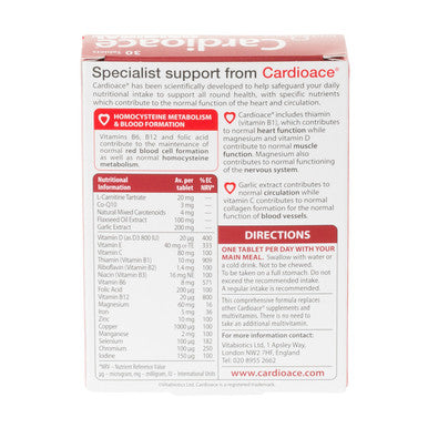 Vitabiotics Cardioace Original 30 Tablets | LloydsPharmacy