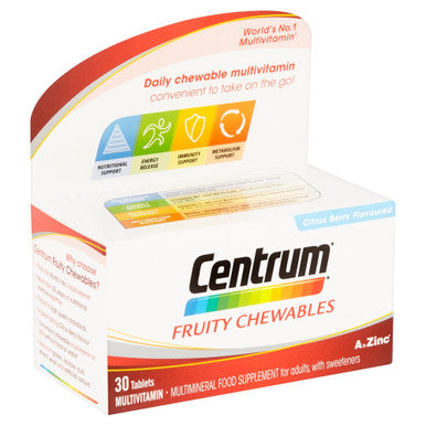 Centrum Multivitamin Fruity Chewables 30 Pack | LloydsPharmacy