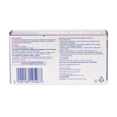 Cuprofen Maximum Strength 400mg 48 Tablets | LloydsPharmacy
