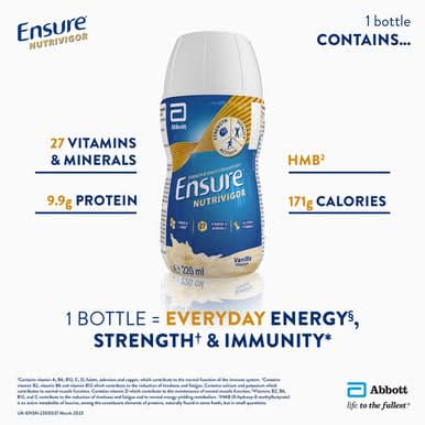 Ensure NutriVigor Nutritonal Shake Ready To Drink Vanilla Flavour 220ml ...