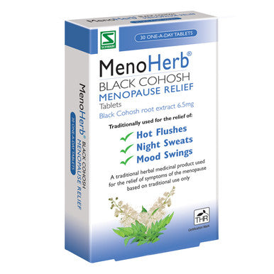 MenoHerb Black Cohosh Menopause Relief 30 Tablets | LloydsPharmacy