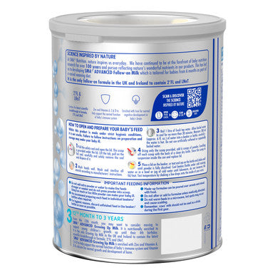 SMA Advanced Follow On Milk 6 Month+ 800g | LloydsPharmacy