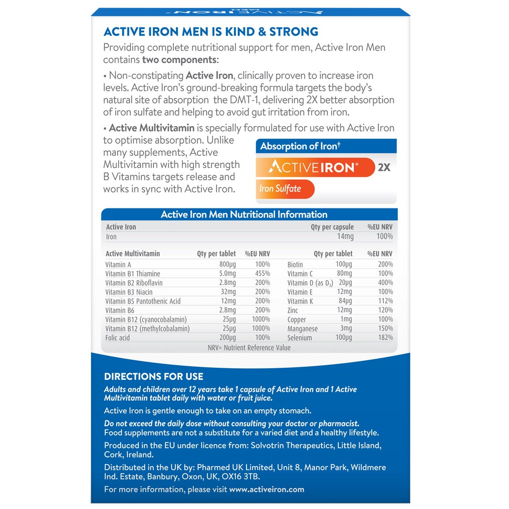 Active Iron & B-Complex plus for Men | LloydsPharmacy